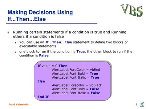 vbscript session 4 dani vainstein ppt download
