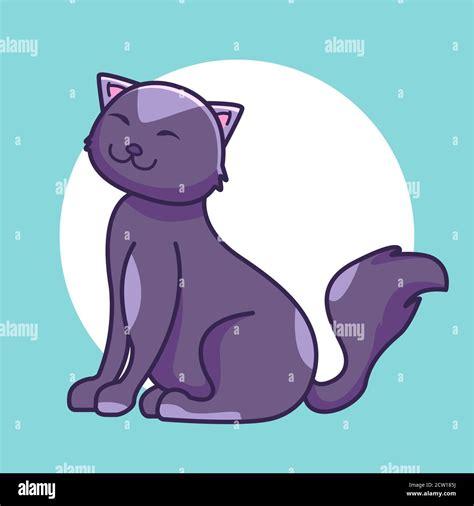 Cat Sitting Stock Vector Images Alamy