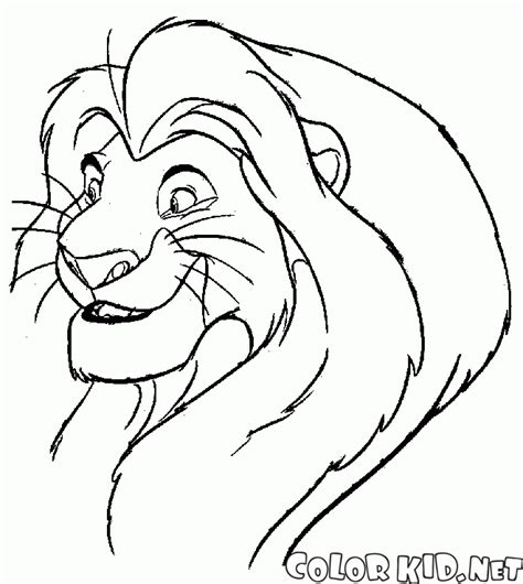 قليلا سيمبا تلوين صفحة