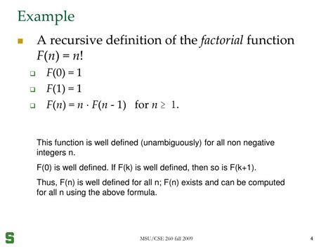 Ppt Recursive Definitions Functions Structures Languages