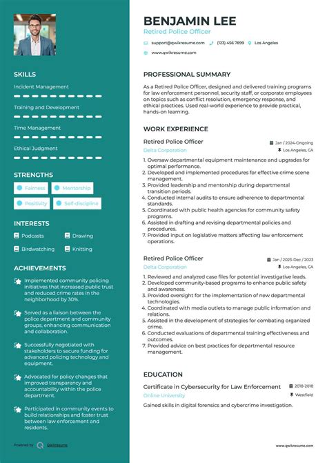 10 Retired Police Officer Resume Samples And Templates For 2025