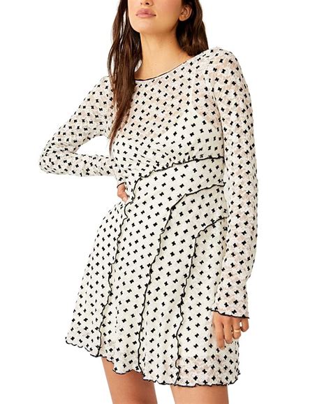Free People Womens Sheer Delight Lace Mini Dress Macys
