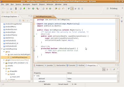 Android Er A Minimal Map Application Using MapActivity With Android 1