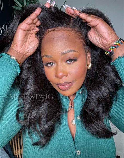 14 20 Inch Kinky Straight Hd Lace Wear And Go Glueless Wig Clk002