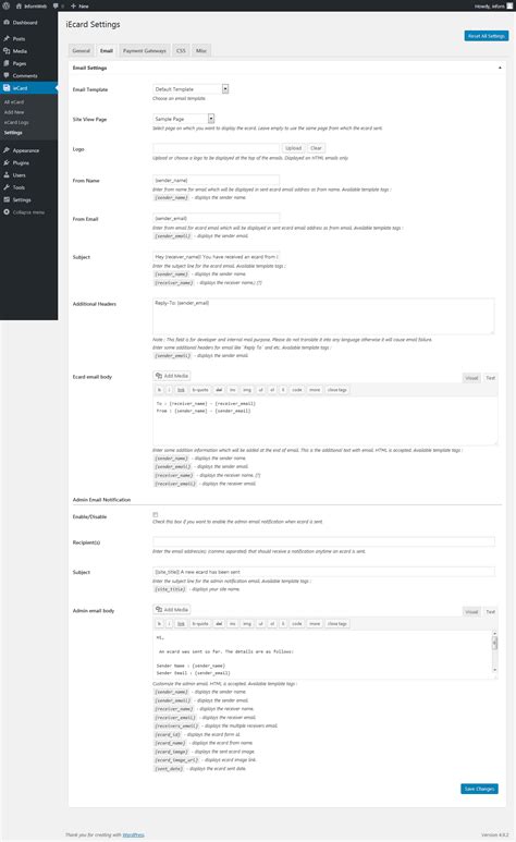 Email Settings InfornWeb Documentation