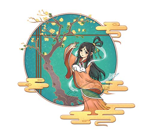 卡通嫦娥 燕yan515 站酷zcool