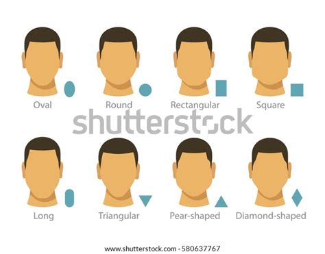 Different Face Shapes Male Images Stock Photos D Objects