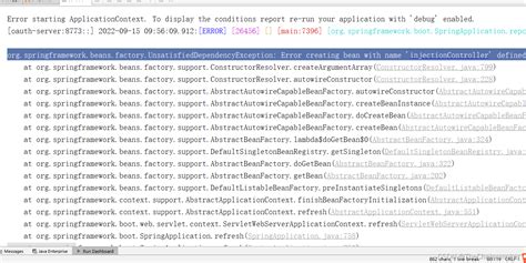 unsatisfieddependencyexception error creating bean with name