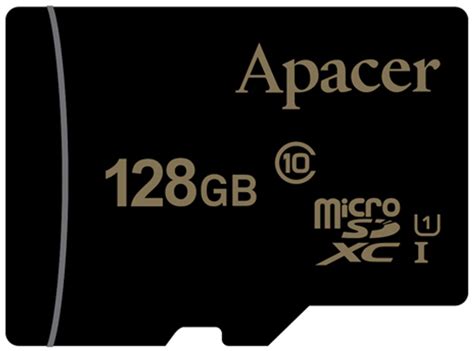 Карта пам'яті Apacer microSDXC 128GB UHS-I U1 + SD adapter ...