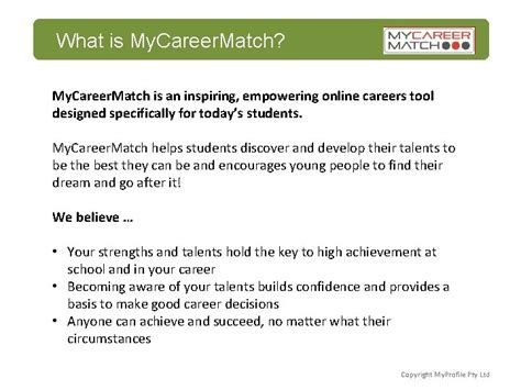 What Is My Career Match My Career Match