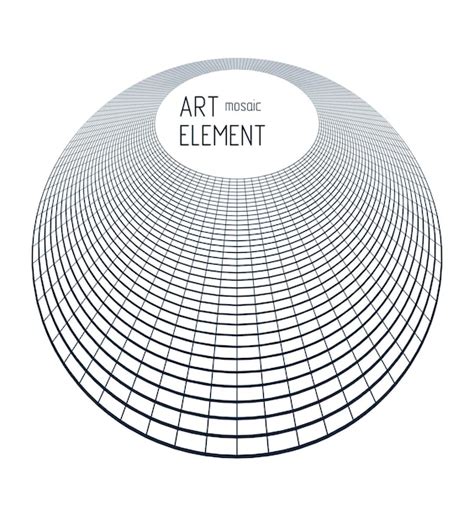 premium vector abstract 3d linear mesh vector background in a shape