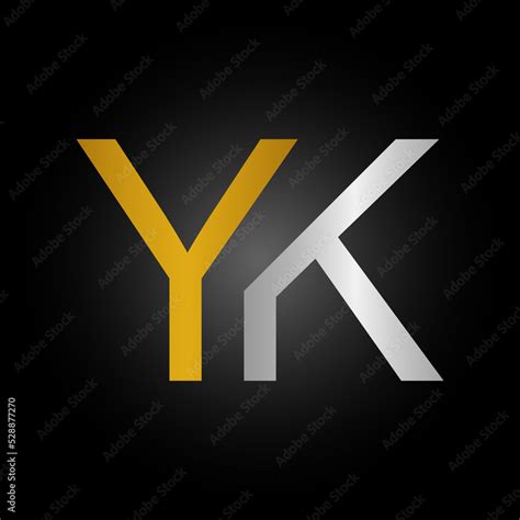 Initial Yk Letter Logo With Modern Typography Vector Template Creative Letter Yk Logo Stock