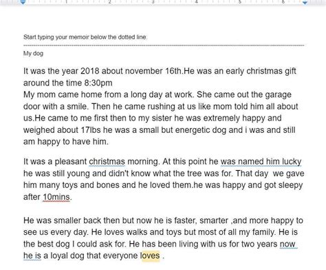 Memoir Examples
