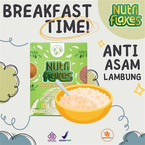 Jual NUTRIFLAKES SEREAL UMBI GARUT SOLUSI SARAPAN SEHAT ATASI MAAG ASAM LAMBUNG GERD