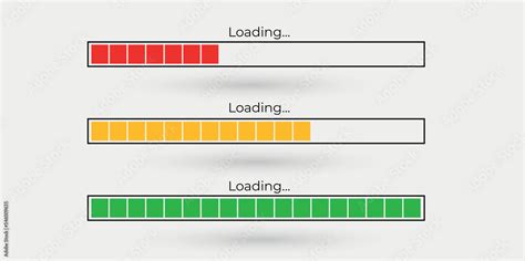 Loading Bar Set Vector Illustration Stock Vector Adobe Stock