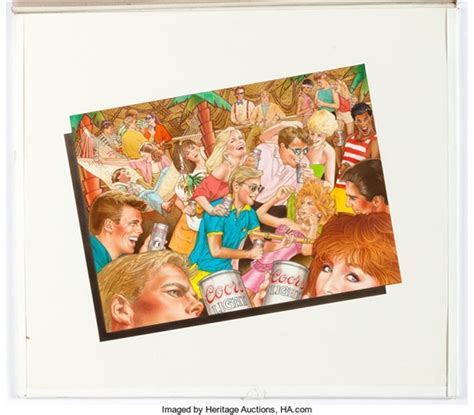 Ann Meisel Coors Light Advertisement Illustration Original Art C 1980s By Ann Meisel On Artnet