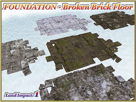 Second Life Marketplace Foundation Broken Brick Floor 1 Li Full Perm