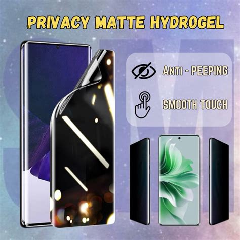 Redmi Note 12 12s 13 14 Pro Plus 4g 5g Privacy Matte Front Hydrogel Screen Protector Shopee