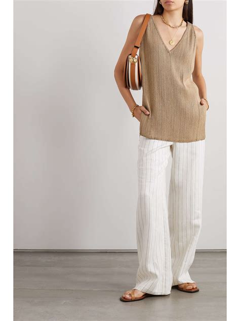 Loro Piana Cala Matano Ribbed Silk And Cotton Blend Tank Net A Porter