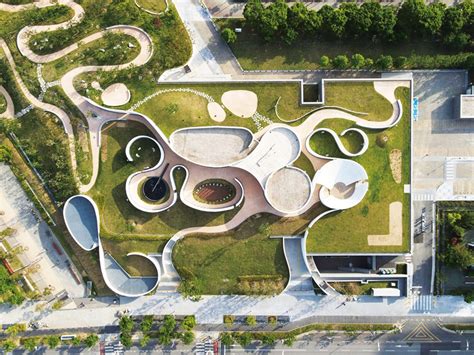 하늘에서 본 국립세계문자박물관 두루마리를 형상화한 건 오마이포토