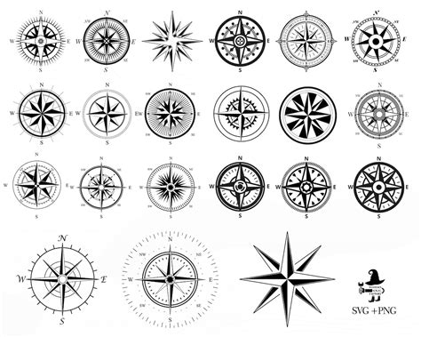 Compass Svg Nautical Compass Svg Compass Clipart Compass Tattoo Adventure Compass Compass