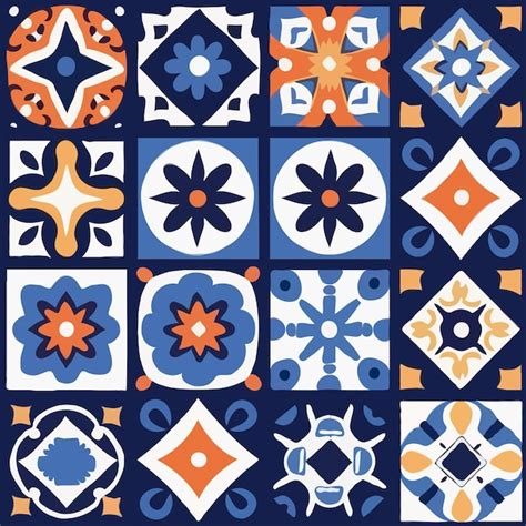 Premium Vector European Ceramic Pattern
