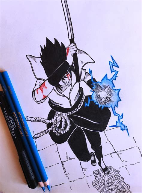 Sasuke Chidori Drawing