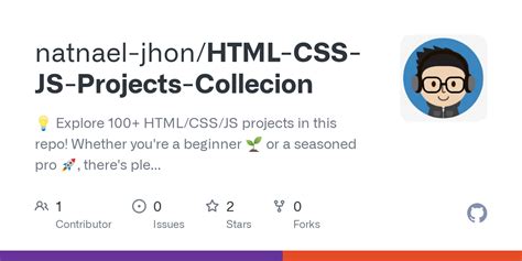 Github Natnael Jhonhtml Css Js Projects Collecion 💡 Explore 100 Htmlcssjs Projects In