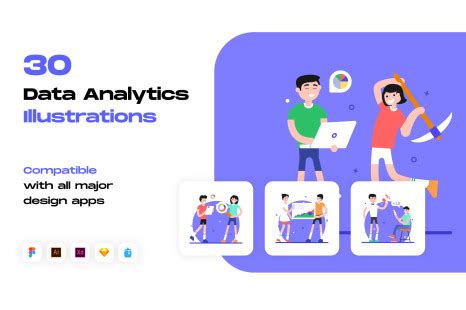 30 Data Analytics Illustrations On Yellow Images Creative Store 134840