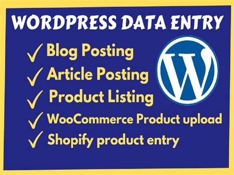 Wordpress Data Entry And Woocommerce Product Upload Upwork