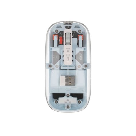 เมาสไรสาย TECHPRO Crystal Magnetic Wireless mouse TP Blue Education Studio