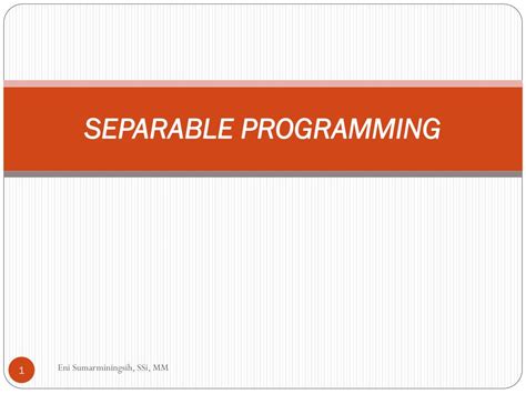Ppt Separable Programming Powerpoint Presentation Free Download Id
