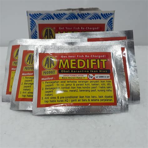 Jual TERMURAH OBAT IKAN AA MEDIFIT OBAT KARANTINA IKAN JAMUR PARASIT STRES 5 GR Shopee