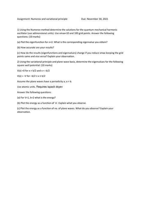 assgn 07 assignment shared by professor assignment numerov and