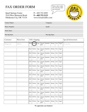 Fillable Online Fax Order Form Webs Fax Email Print PdfFiller