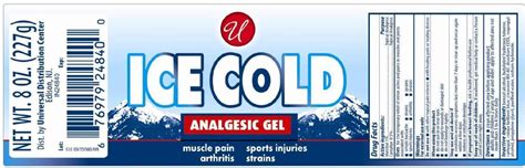 Ice Cold Analgesic Gel Gel Universal Distribution Center Llc