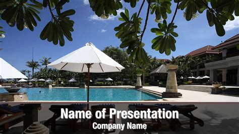 Resort Swimming Pool Powerpoint Templates Resort Swimming Pool