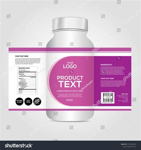 Package Template Design Label Design Mock Stock Vector Royalty Free 1185424018 Shutterstock