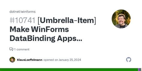 Umbrella Item Make Winforms Databinding Apps Trimmable · Issue 10741 · Dotnetwinforms · Github