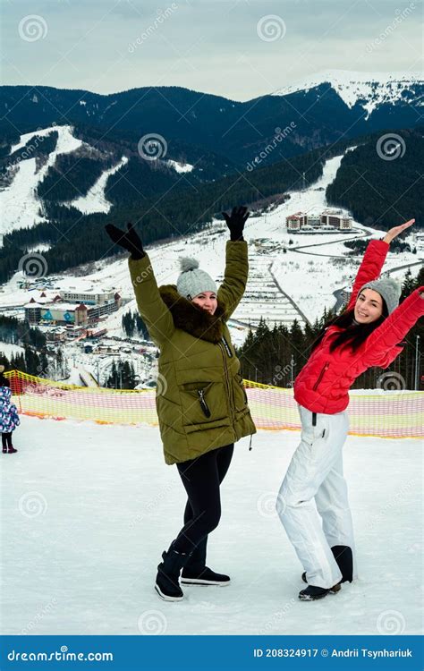Bukovel Ukraine February 3 2019 Vacation In Bukovel Girls On The