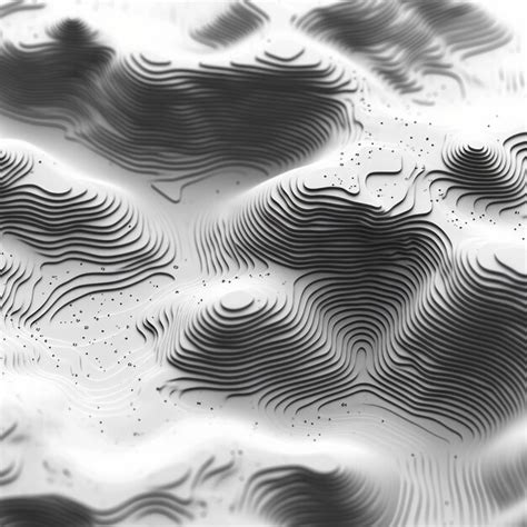 Geographic Grid Map With Topographic Line Contour Background Ai