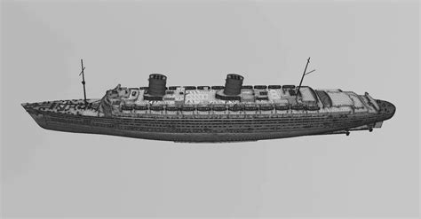 Archivo Stl Modelo 3d Del Transatlántico Rms Queen Elizabeth Original