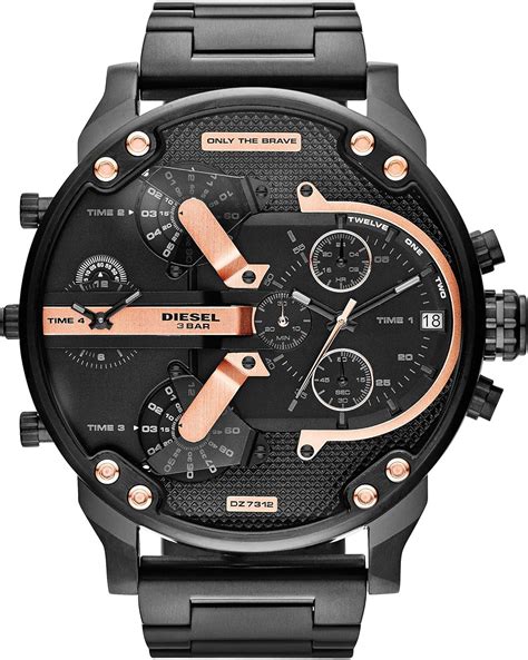 Diesel Mens Mr Daddy Chronograph 57 Mm Case Size Stainless Steel