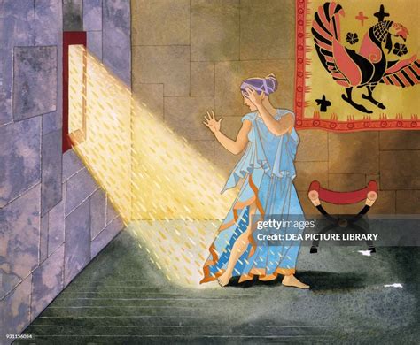 Zeus In The Form Of Golden Rain Fertilize Danae Greek Mythology