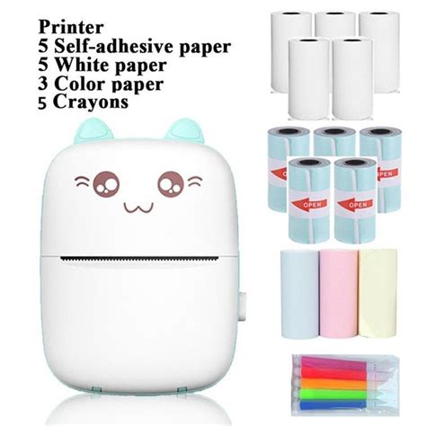 Portable Wireless Printer Mini Pocket Bluetooth Thermal Printers With