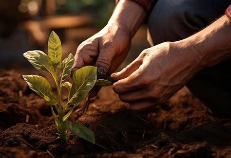 O Agricultor Entrega As Plantas Da Fazenda Imagem Realista Ultra Hd