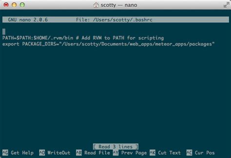 terminal how do i link the environment variable package dirs to my