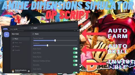 Roblox Anime Dimensions Simulator Script PASTEBIN Auto Farm Auto