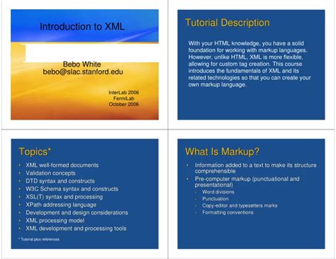 Ppt Tutorial Description Tutorial Description Introduction To Xml