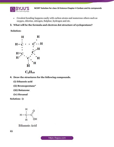 Ncert Solutions For Class 10 Science Chapter 4 Carbon And Its Compounds